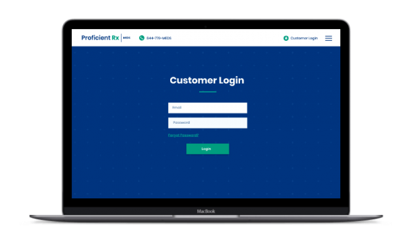 Easy to Use Online Portal - Proficient Rx Meds